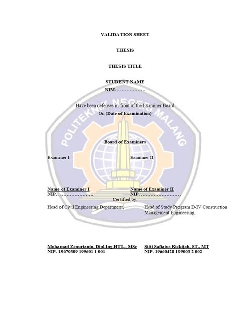 Template Validation Sheet And Approval Sheet Mrk Pdf