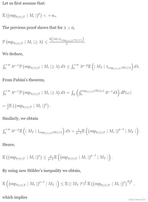 Doobs Martingale Maximal Inequalitiesdoob Martingale Inequality Csdn博客