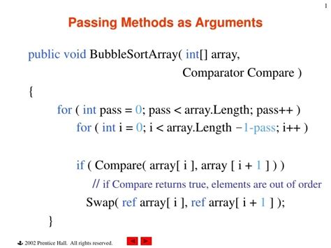 Ppt Passing Methods As Arguments Powerpoint Presentation Free
