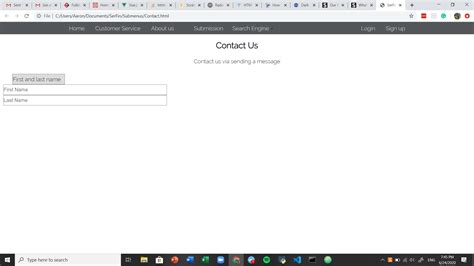 Html How Can I Move Both Of My Input Text Fields Into The Same Row