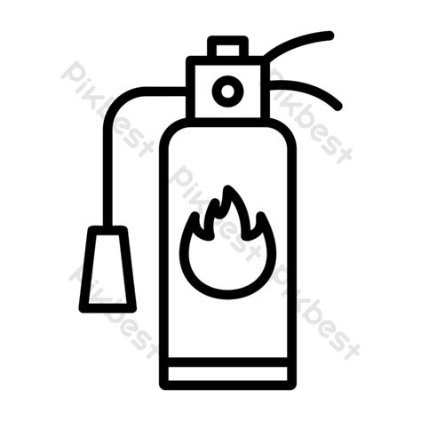 Fire Extinguisher Line Icon Vector Png Images Ai Free Download Pikbest