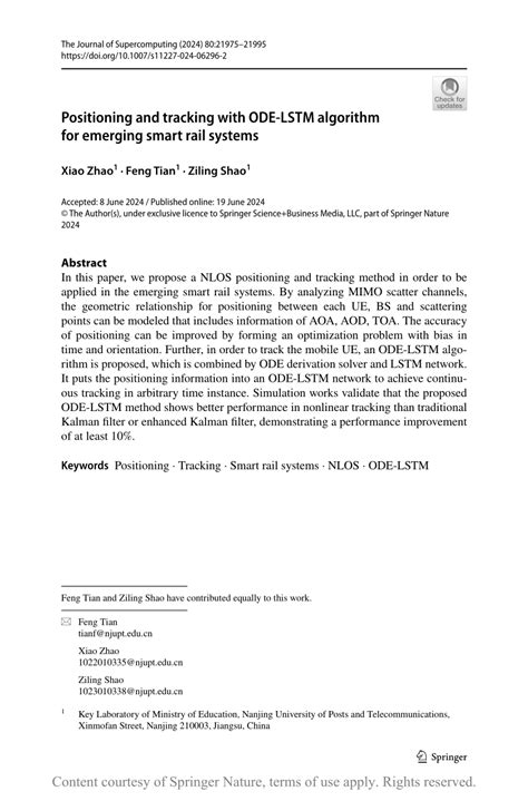 Positioning And Tracking With Ode Lstm Algorithm For Emerging Smart