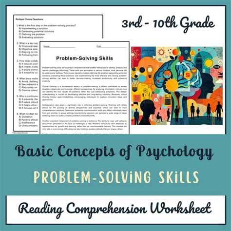 Problem Solving Skills Reading Comprehension Passages And Questions