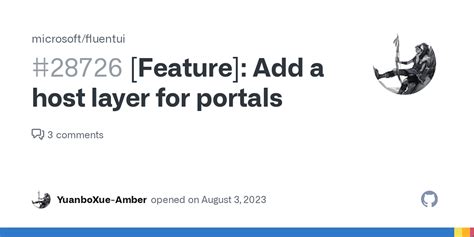 Feature Add A Host Layer For Portals · Issue 28726 · Microsoftfluentui · Github