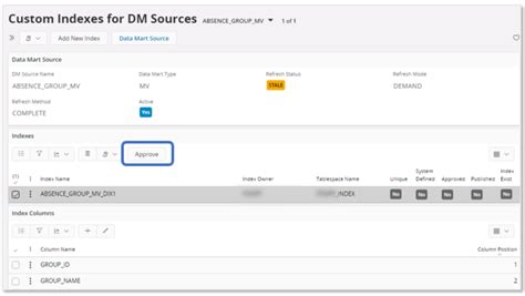 Custom Indexes For Data Mart Sources Technical Documentation For Ifs
