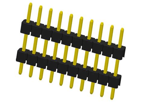Double Plastic Pin Header Single Row Degree Type Pcb Pin Connector