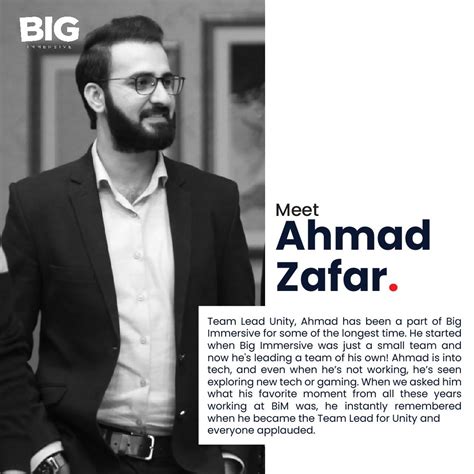 Ahmad Zafar On Linkedin Thank You Big Immersive