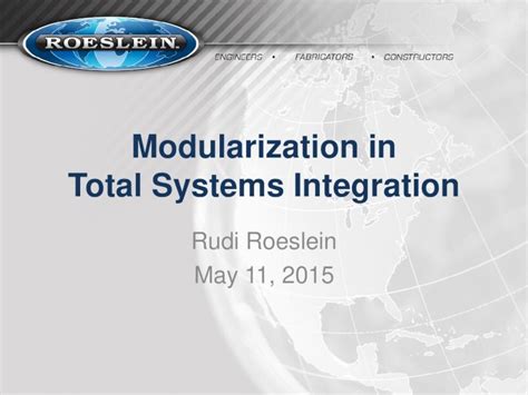 Pdf Modularization In Total Systems Integration · 5112015 · Weight