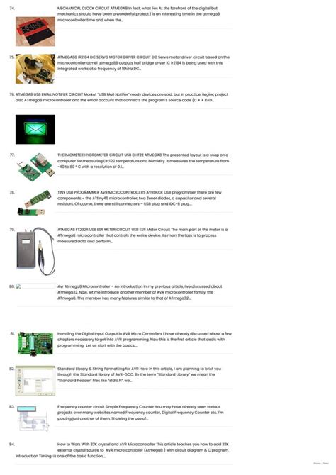 Avr Atmega8 Microcontroller Based Projects List Atmega32 Avrpdf