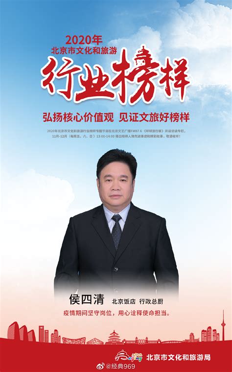 2020年北京市文化和旅游行业榜样北京市北京饭店行政总厨——侯四清