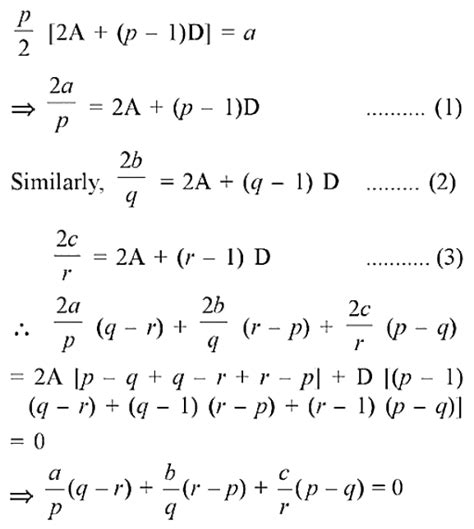The Sum Of P Q R Terms Of An AP Are A B C Respectively Show That A Q R P B R P Q C P