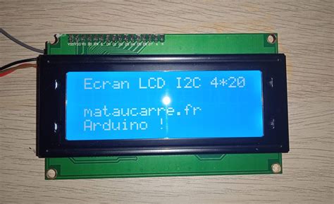 Utiliser Un écran Lcd I2c 216 Ou 420 Arduino Mataucarre