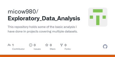 Github Micow980exploratorydataanalysis This Repository Holds Some