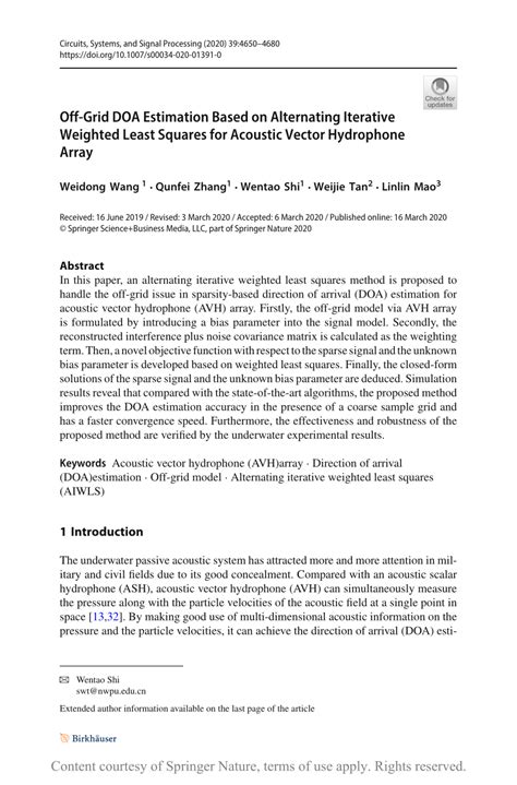 Off Grid Doa Estimation Based On Alternating Iterative Weighted Least