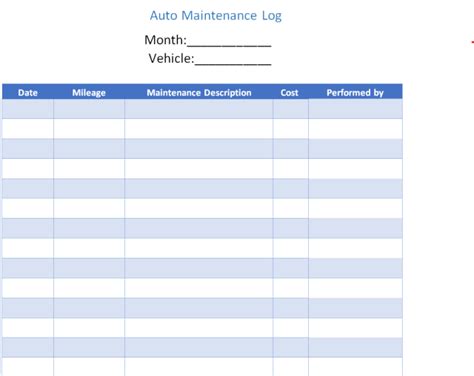 27 Best Vehicle Maintenance Log Templates [word And Excel]