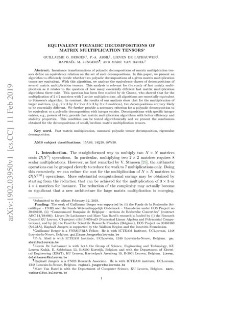 Equivalent Polyadic Decompositions Of Matrix Multiplication Tensors
