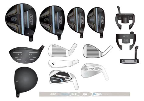 Pgf Mens Gold Tp Complete Golf Club Package Set 17 Pieces Pgf Golf