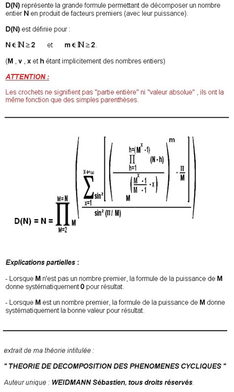 Formule De Factorisation Dun Nombre Entier Page 4