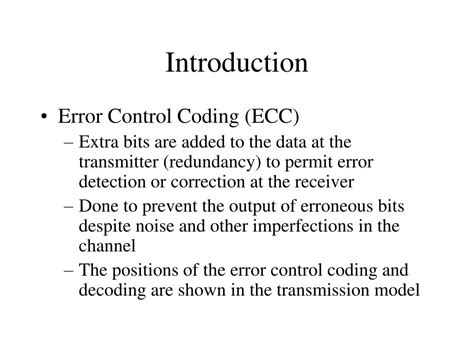 Ppt 3f4 Error Control Coding Powerpoint Presentation Free Download