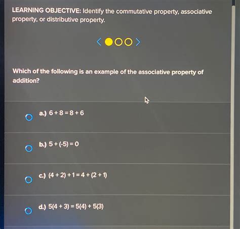 Solved LEARNING OBJECTIVE Identify The Commutative Chegg
