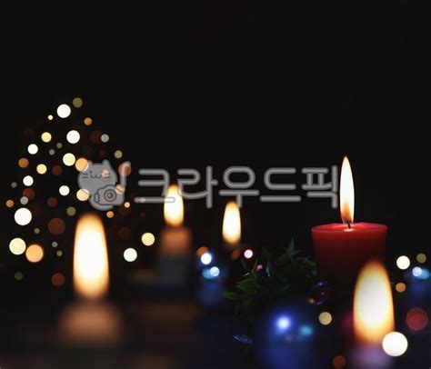 크리스마스 장식 촛불 초 성탄절 사진이미지일러스트캘리그라피 Artin작가