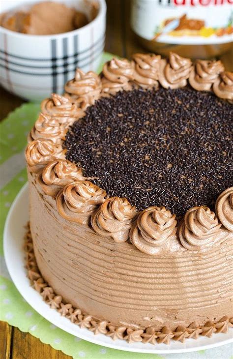 Decadent Nutella Chocolate Cake Chocolate Dessert Recipes Omg