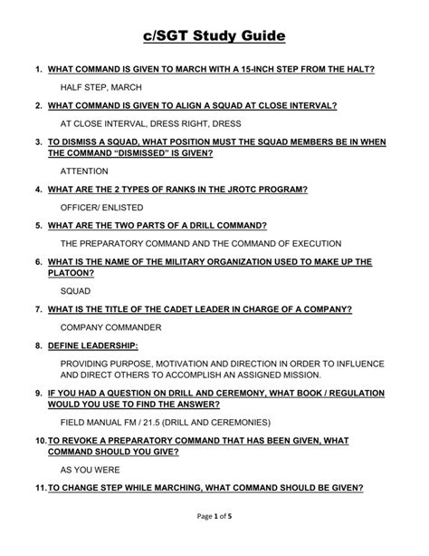 E5 SGT Promotion Packet