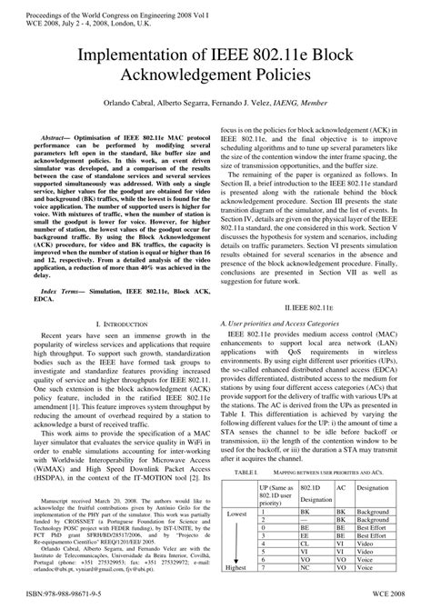 Pdf Implementation Of Ieee 802 11e Block Acknowledgement Policies