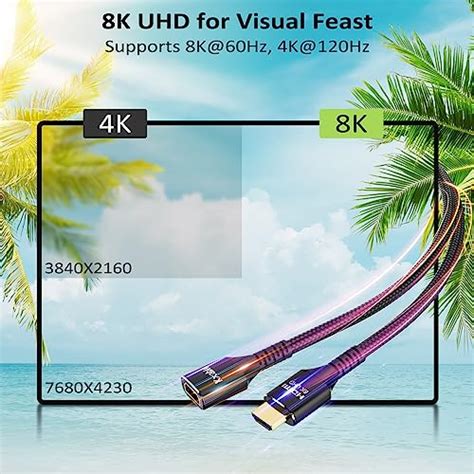 8k Hdmi Extension Cable 2 Pack 2ft2ft Hdmi 21