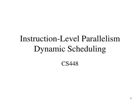 ppt instruction level parallelism dynamic scheduling powerpoint presentation id 1575849