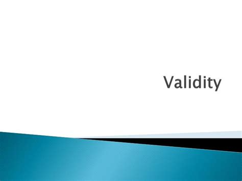 Ppt Validity Powerpoint Presentation Free Download Id2914430