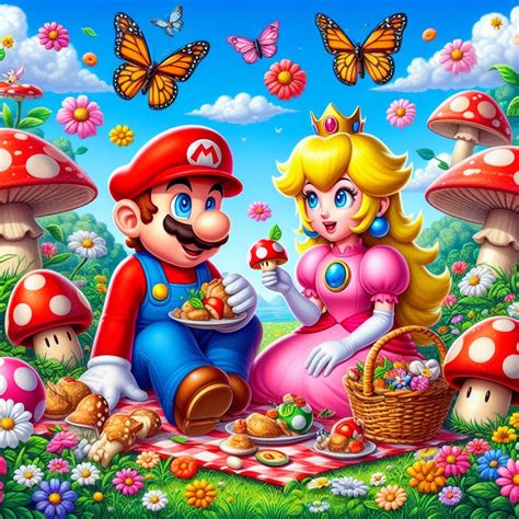 Mario And Peach On A Picnic Ai Image By User15432 On Deviantart