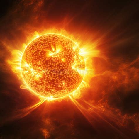 Hyper Realistic Image Of The Sun S Surface Showcasing The Raw Power Of