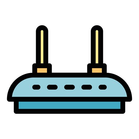 Wireless Modem Icon Color Outline Vector Vector Art At Vecteezy