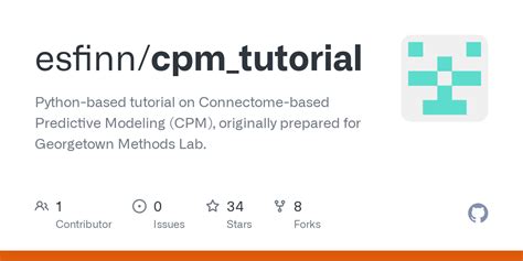 GitHub Esfinn Cpm Tutorial Python Based Tutorial On Connectome Based Predictive Modeling CPM