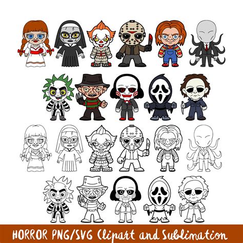 Horror Movie Png Horror Svg Figures Chibi Horror Characters