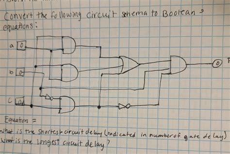 Solved Convert The Following Circuit Schema To Boolean Chegg