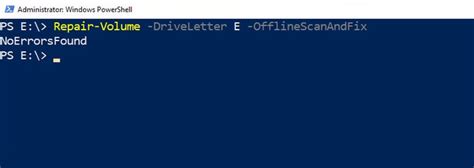 how to use powershell to fix corruption on refs volumes