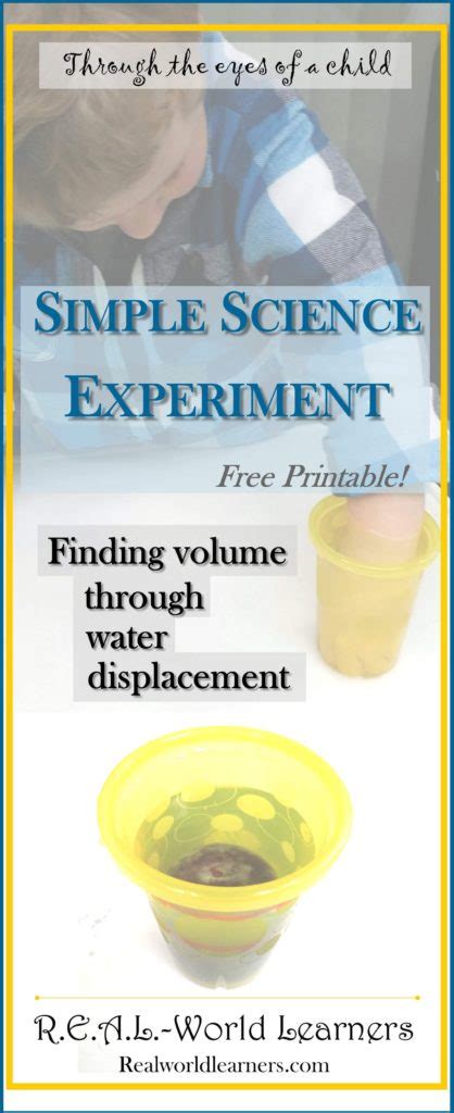 Finding Volume A Science Experiment R E A L World Learners