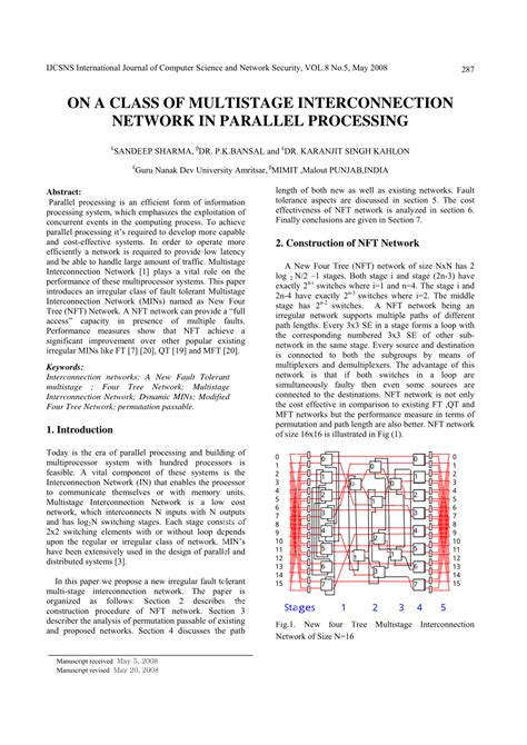 Pdf Irregular Class Of Multistage Interconnection Network In Parallel Processing