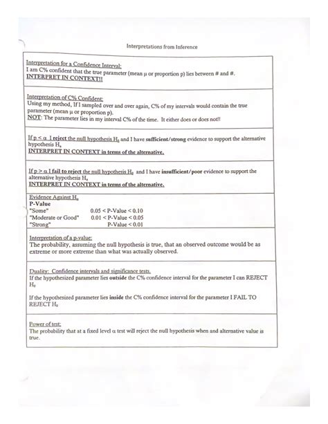 Interpretations From Inference Studocu