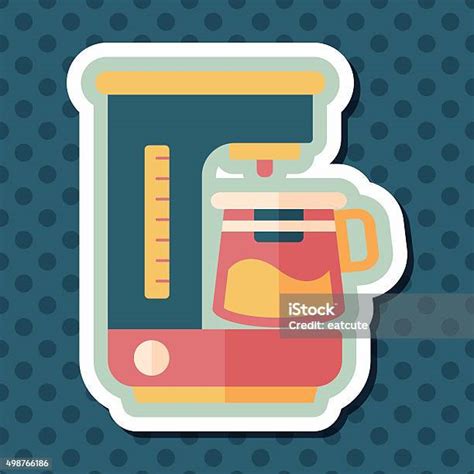 커피 머신 평편 아이콘크기 긴 Shadow Eps10이 포함됩니다 0명에 대한 스톡 벡터 아트 및 기타 이미지 0명 2015년 가정 생활 Istock
