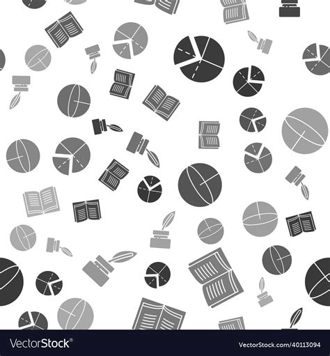 Set Graph Schedule Chart Diagram Open Book Vector Image