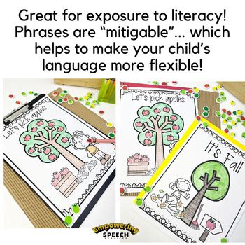 No Prep Fall Gestalt Language Processing Printable Autism Elementary Babe