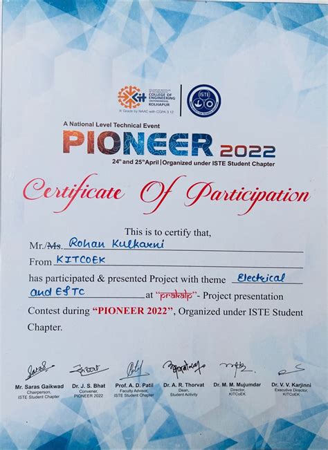 Rohan Kulkarni On Linkedin Latepost Certificate