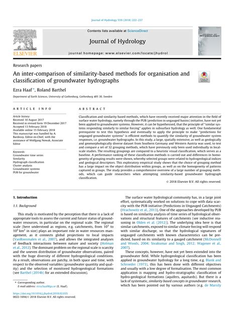 Pdf An Inter Comparison Of Similarity Based Methods For Organisation