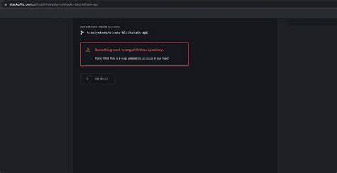 Error Importing Github Repo Hirosystemsstacks Blockchain Api · Issue 1888 · Stackblitzcore