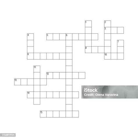 빈 십자말 풀이 퍼즐 그리드 수수께끼 교육 또는 레저 게임을 채우기 위한 빈 템플릿 사각형 모든 단어 퍼즐을 만드는 데 사용할 준비가 되었습니다 가로세로 낱말퍼즐에 대한