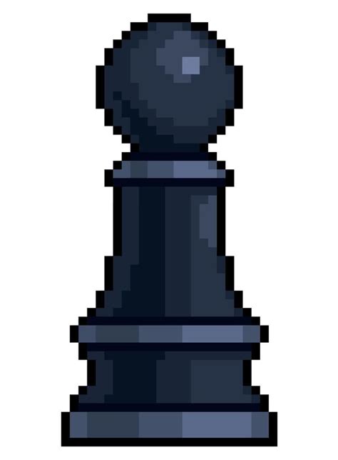 Pixel Art Pawn Chess Piece Vector Item For 8bit Game On White Background 9726206 Vector Art At