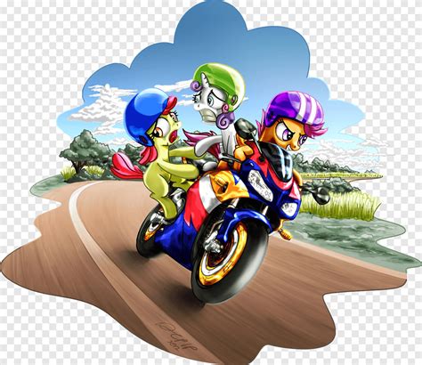 바이커 루 마이 리틀 포니 승마 스포츠 자전거 일러스트 레이션 Png Pngegg